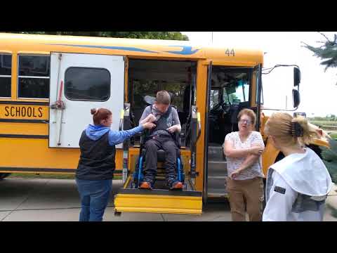 Sam getting home from school on the school bus 9.26.22 @Paul Monks Jr ...