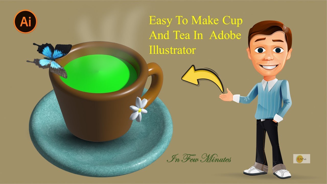 Cup and tea adobe illustrator tutorial |adobe illustrator| # ...