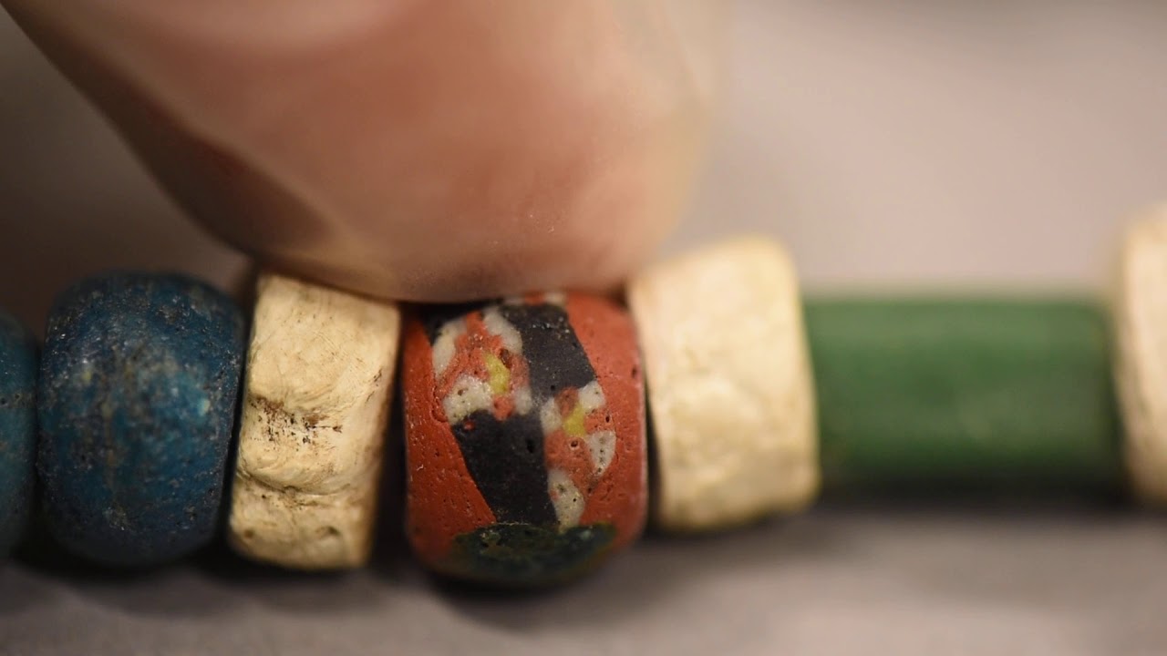 Mosaic bead from the Burial field at Ire. - YouTube