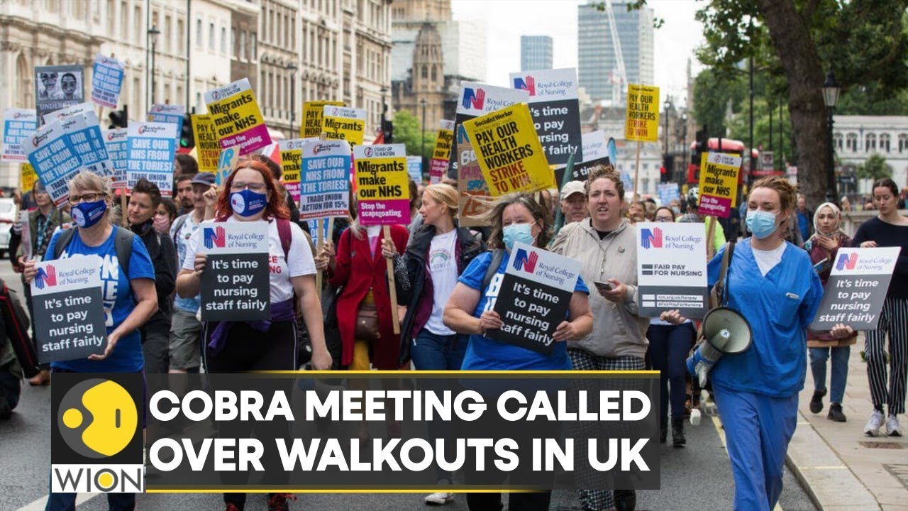 UK ministers hold emergency Cobra meeting amid strike chaos ...
