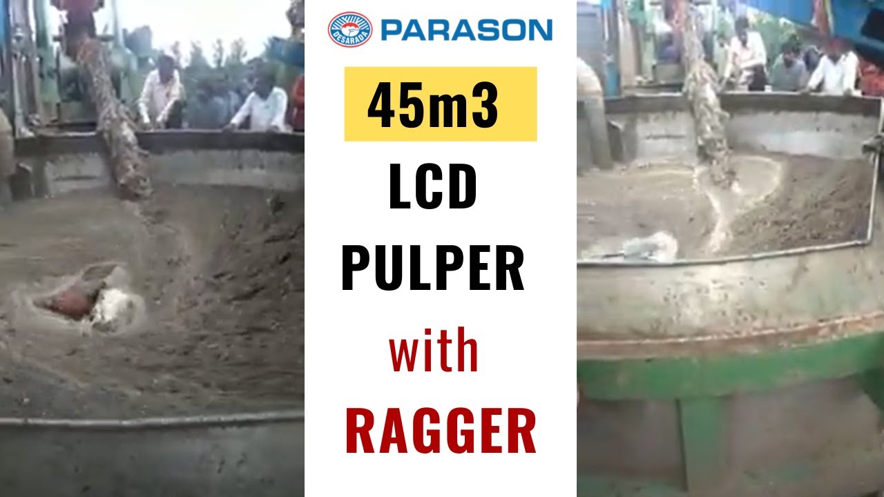 Parason 45m3 LCD Pulper with Ragger | Live working in a Papermill - YouTube