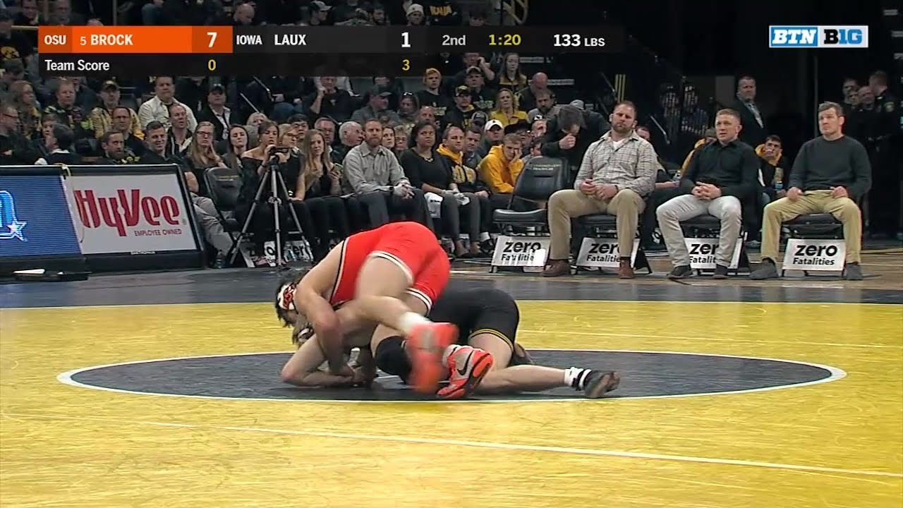Big Ten Wrestling: 133 LBs - Oklahoma State's Kaid Brock vs. Iowa's ...