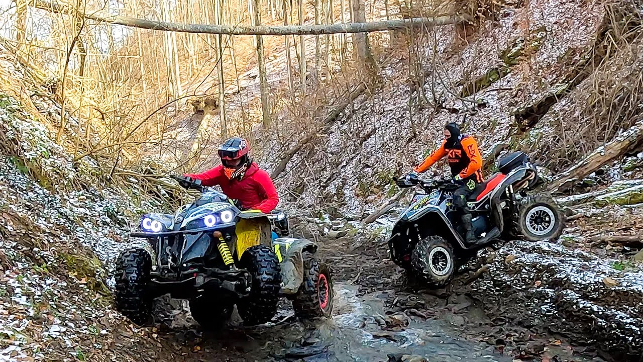 Narrow Valley 🤔 Canam Atv Ascent and Descent at Risk - YouTube