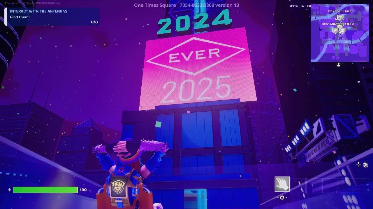 🎉fortnite times square island ball drop nye 2025🎉 - YouTube