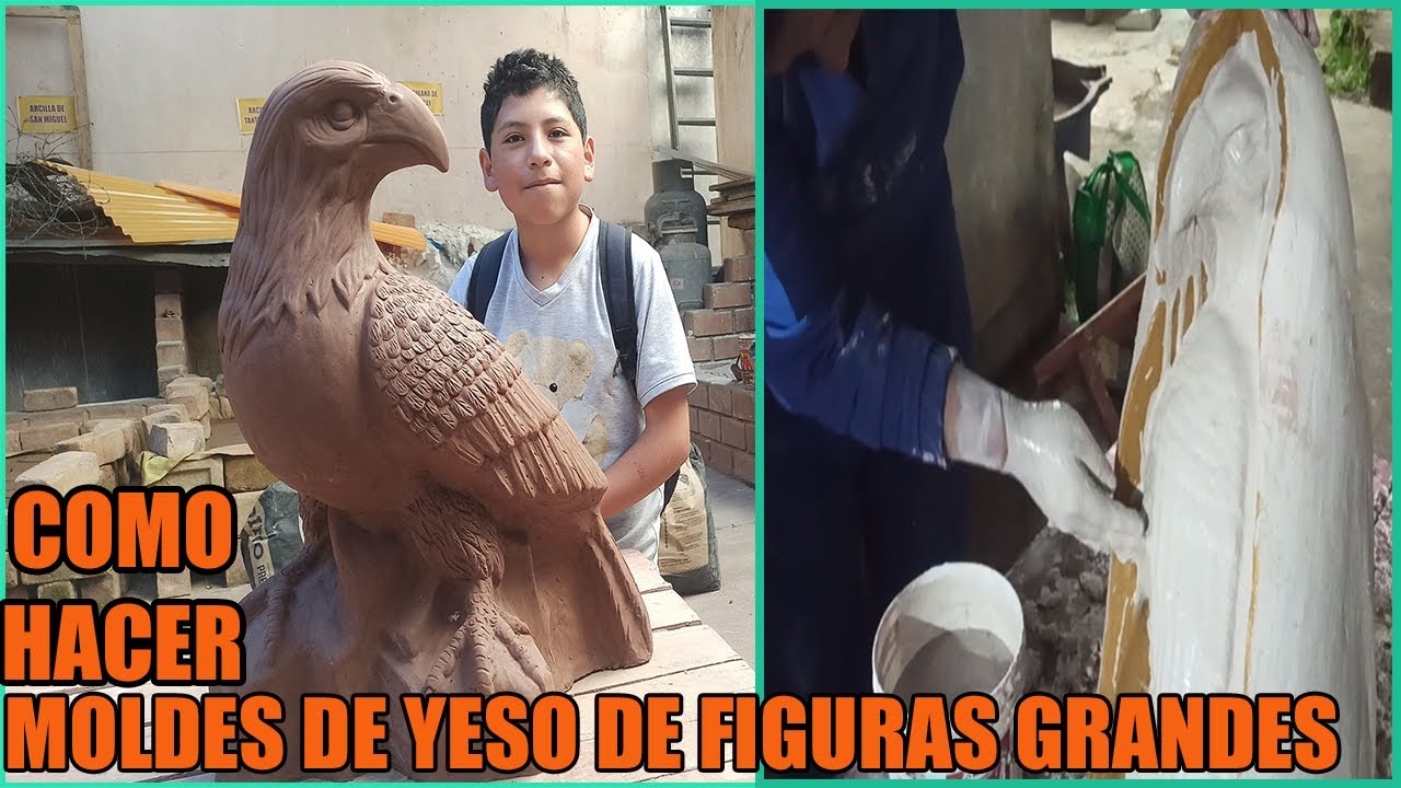 CÓMO HACER MOLDES DE YESO PARA CERÁMICA, de figuras muy grandes - YouTube