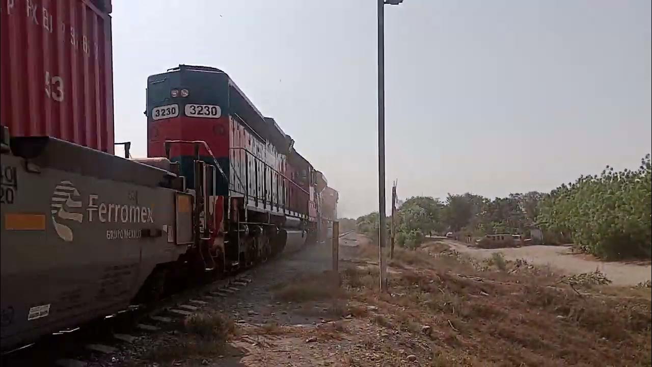 Intermodal México Mexicali FXE 4022 FXE 3230 Rumbo Norte 75 Kph - YouTube