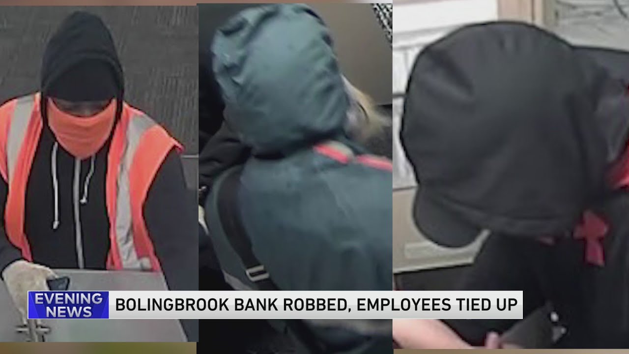 FBI: 3 masked men rob Bolingbrook bank; employees tied up - YouTube