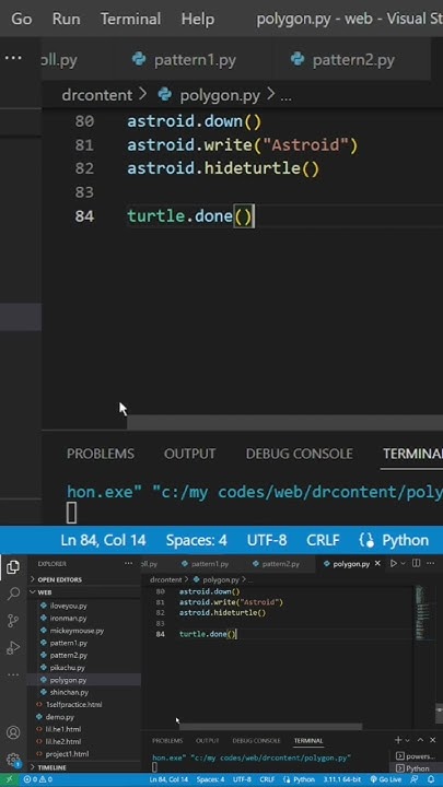 Polygons Using Python Programming Coding Webdevelopment Viral