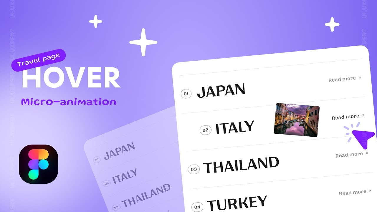 Travel cards hover Animation in Figma | Figma Micro-animations | UI ...