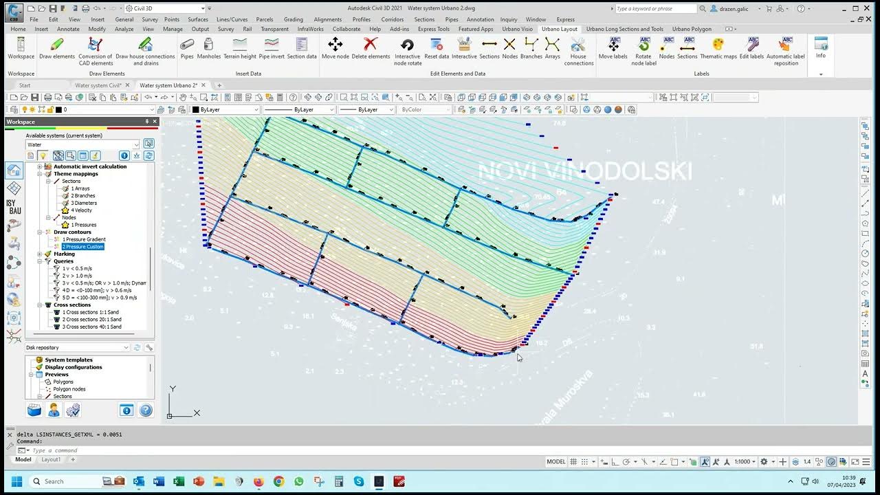 WATER DISTRIBUTION NETWORK DESIGN IN URBANO AND CIVIL 3D - YouTube