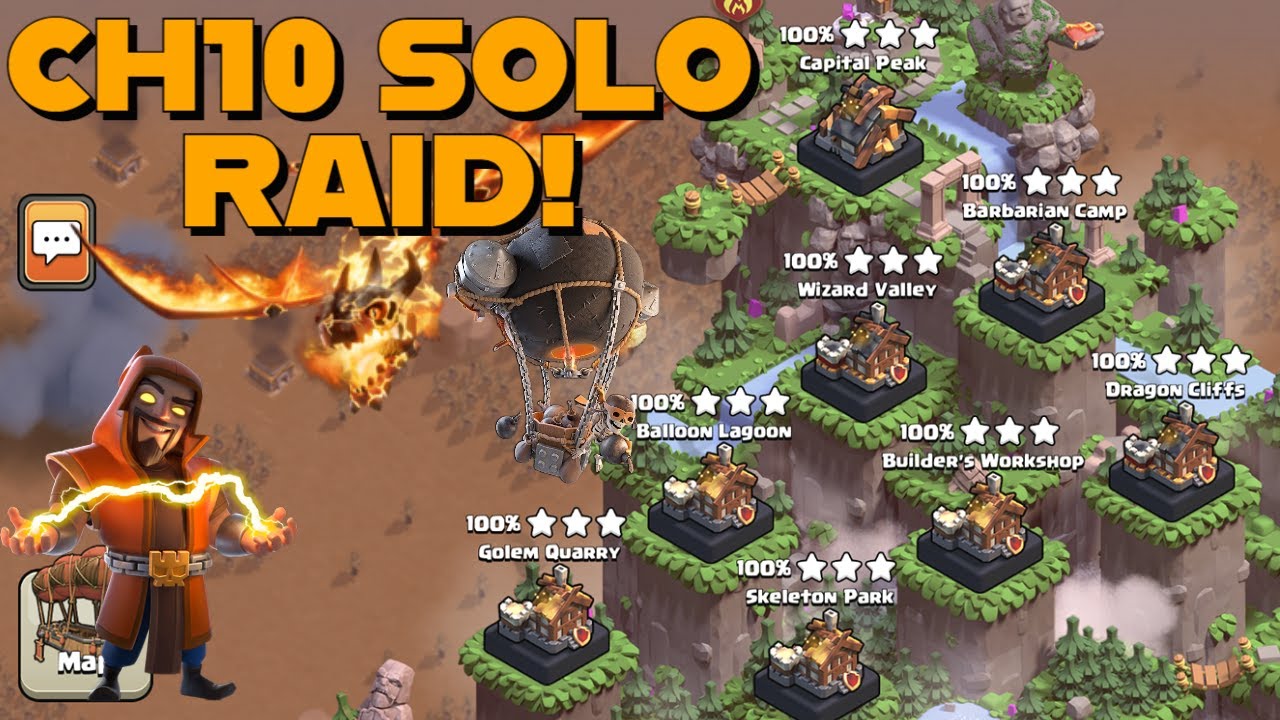 CAPITAL HALL 10 COMPLETE RAID! Easy attack strategies that anyone can do | Clan Capital - YouTube