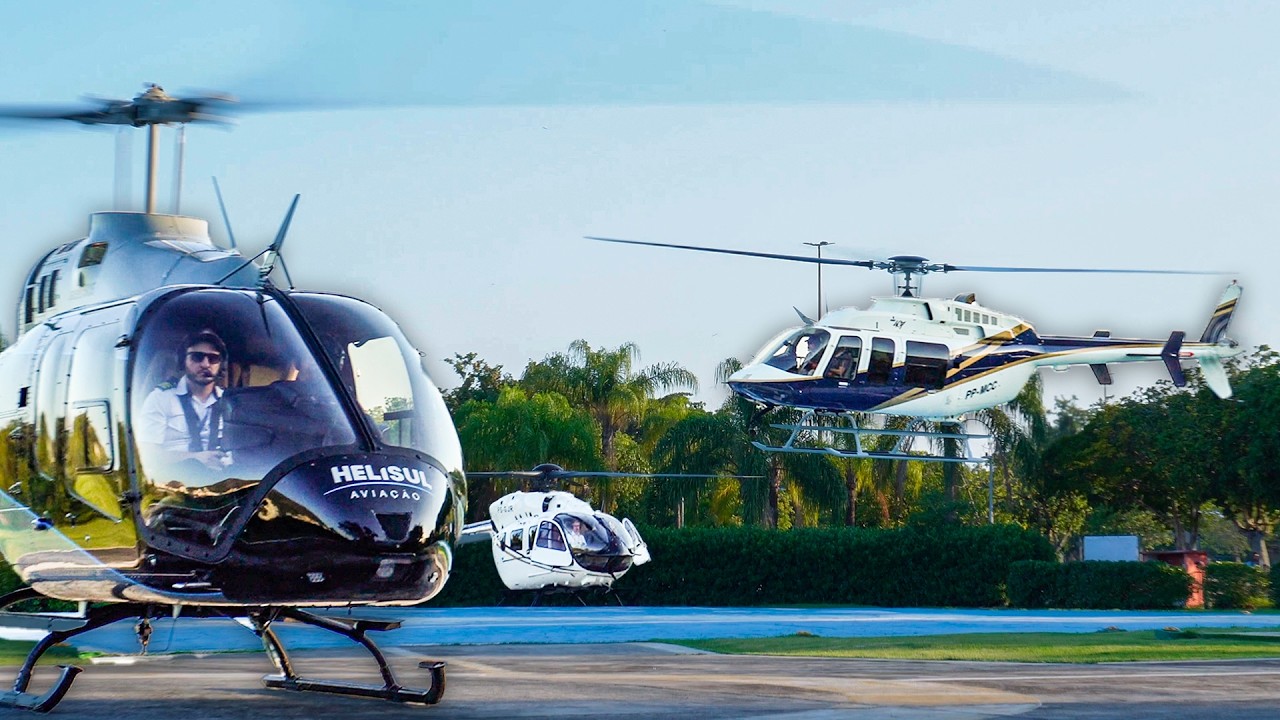 VIP HELICOPTER ACTION! Airbus H145 D3 & H130 & H125 | Agusta A109 ...