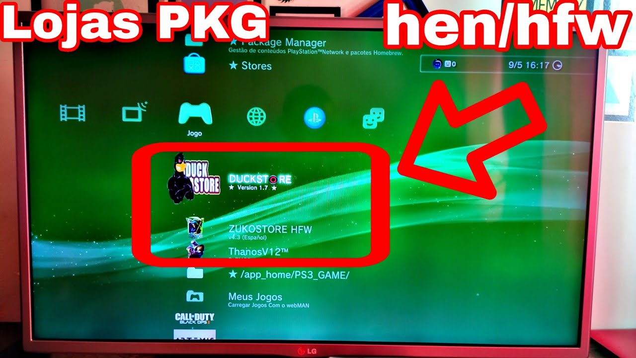 COMO BAIXAR E INSTALAR LOJAS PKG NO PS3-HEN E HFW - YouTube
