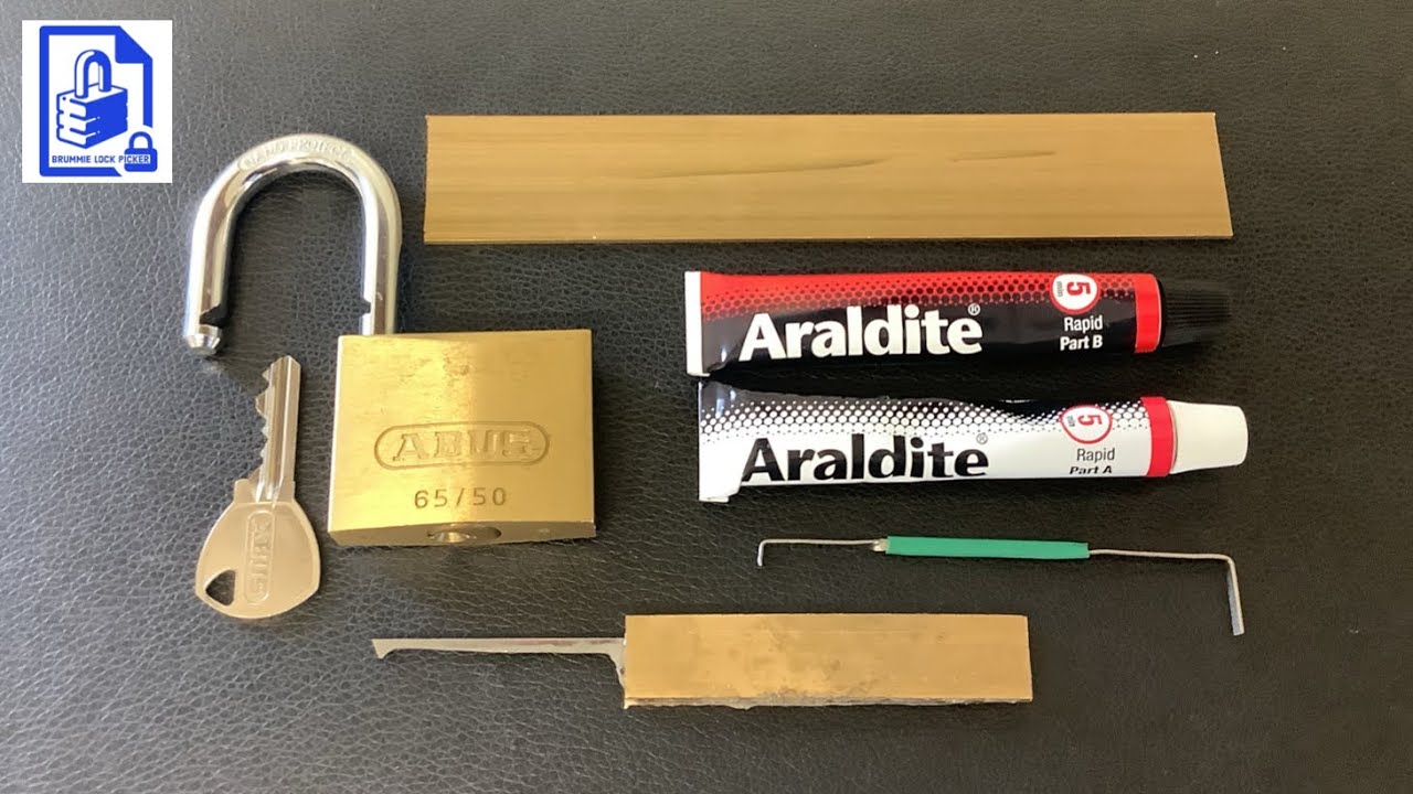 539. How to make a brass lock pick handle using epoxy resin glue & pick ...