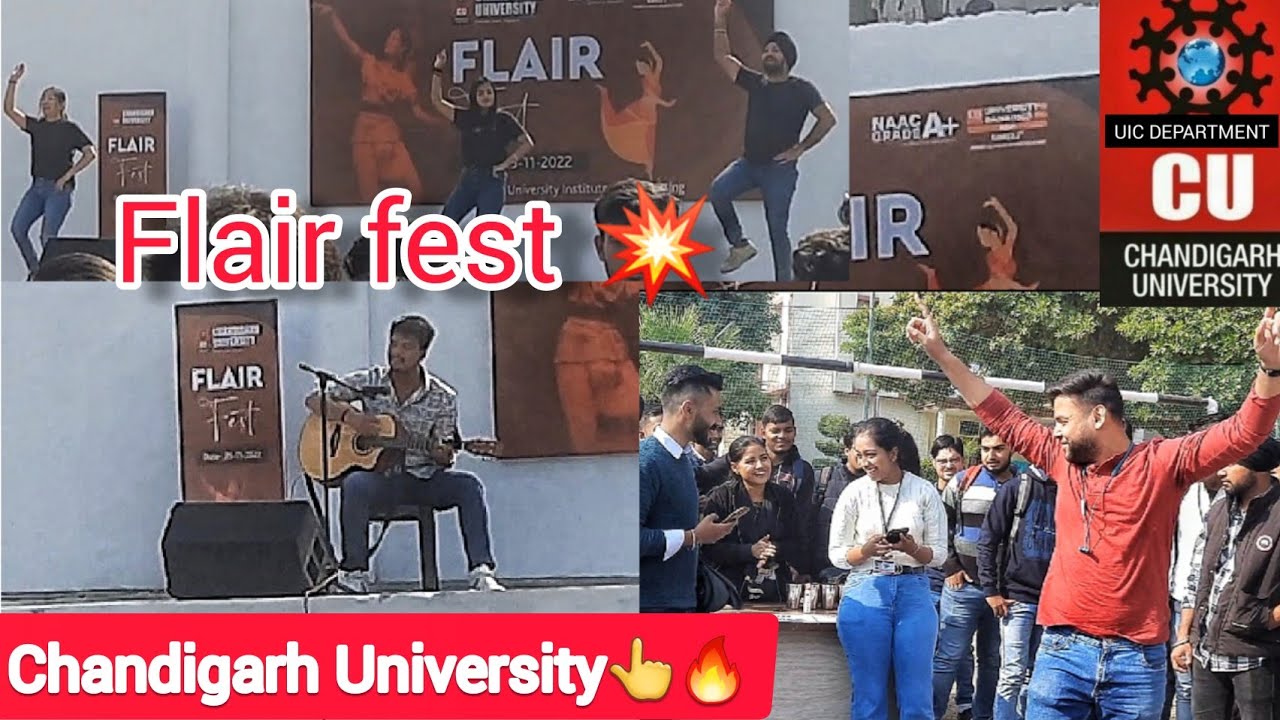 flair fest @Chandigarhuniversity 🔥activities 👆,stalls 🍲 🍽 ,dance 🕺 ...