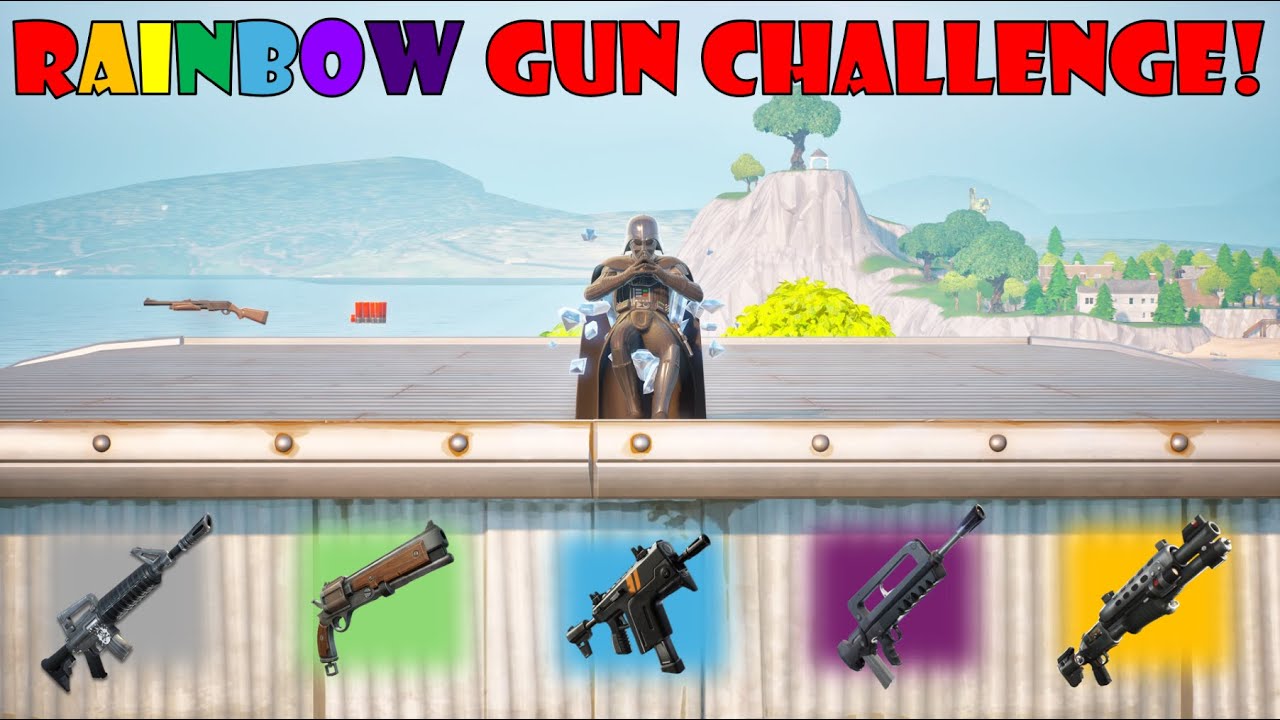 Rainbow Gun Challenge *VICTORY ROYALE* Fortnite Reload - YouTube