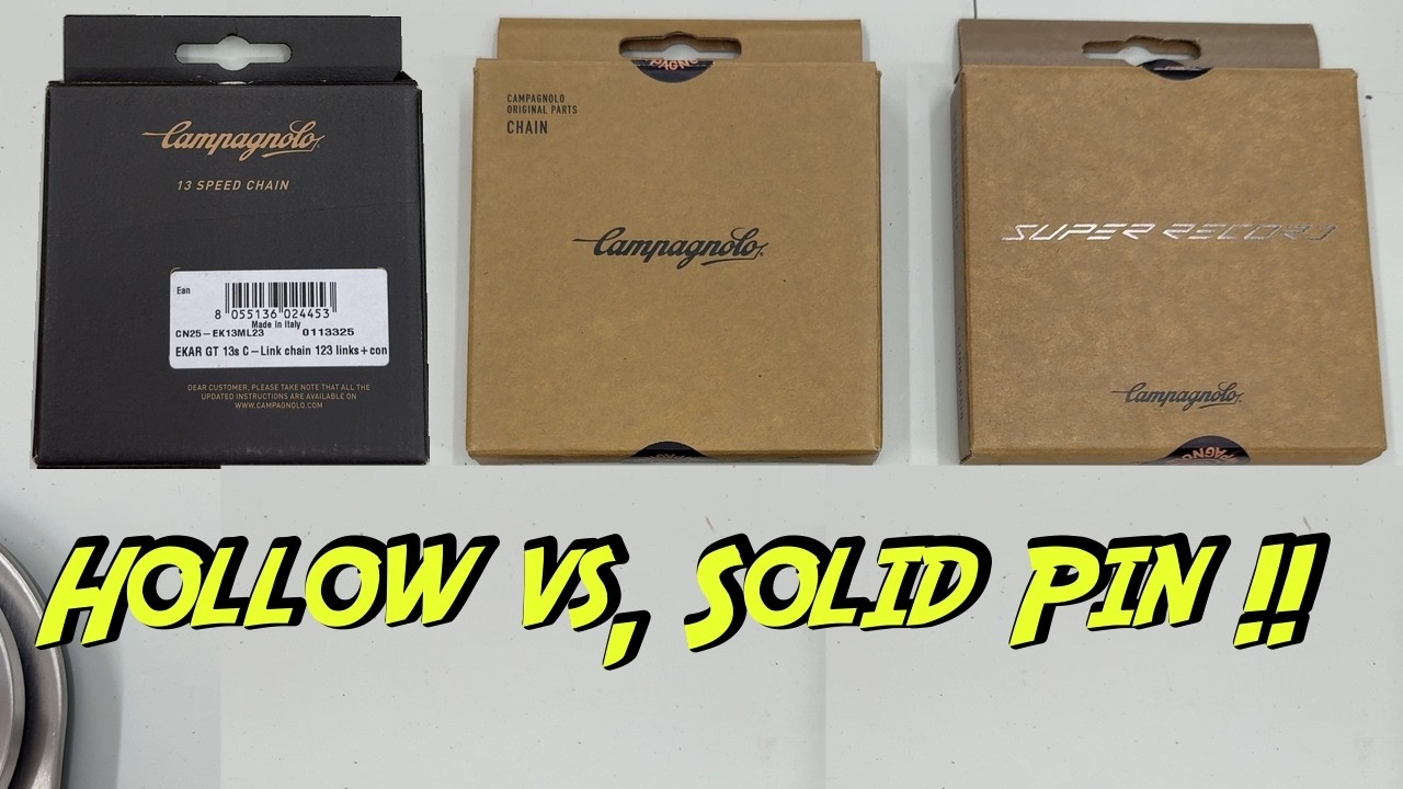 Hollow vs, Solid Pin! Campagnolo 13 Speed Chains explained !! - YouTube