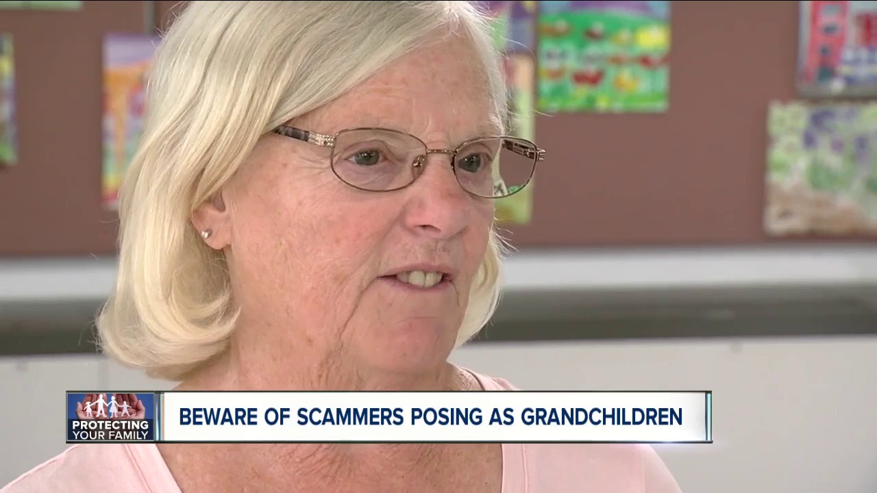 Fake grandchildren scam aback again - YouTube