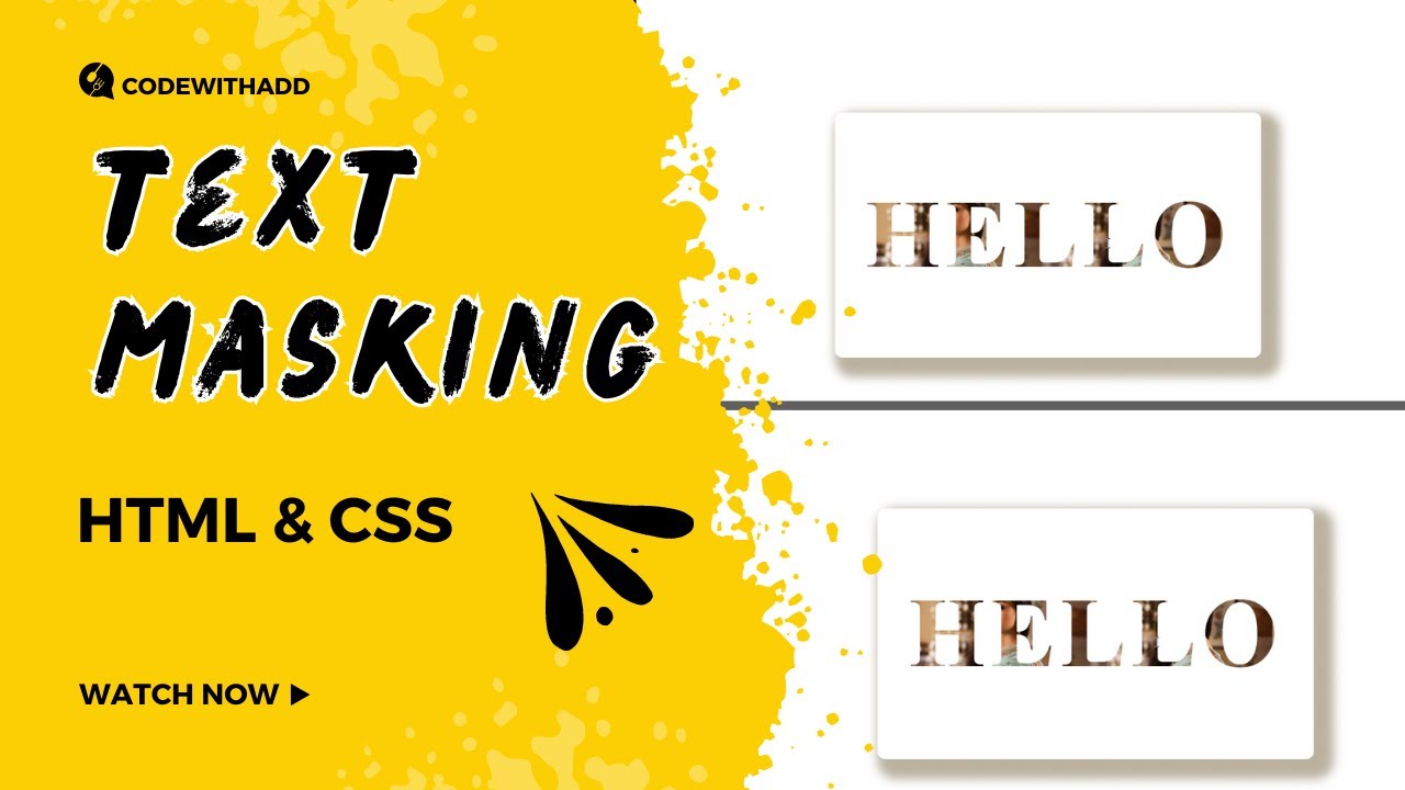 Text Masking Image Converted Into Text Html And Css Youtube