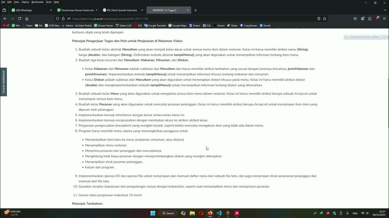 Tugas 3 Pemrograman Berbasis Desktop - YouTube