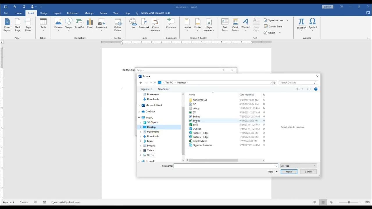 Embed Excel File In A Word Document YouTube embed-excel-file-in-a-word-document-youtube