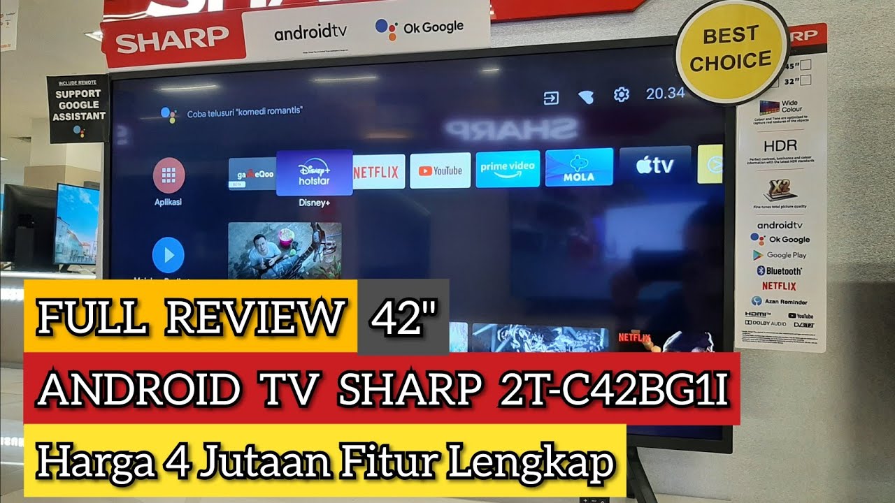 FULL REVIEW - SHARP ANDROID TV 42 INCH 2T-C42BG1I #androidtv #sharp ...