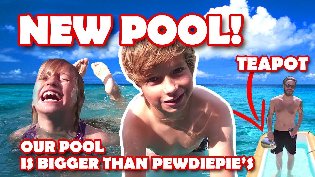 Our NEW POOL is bigger than PewDiePie's Pool - YouTube