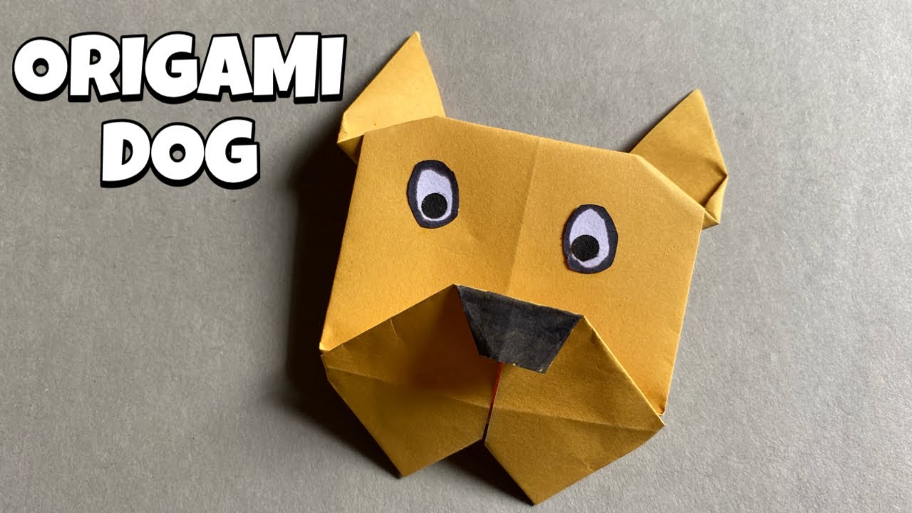 How to make a paper dog tutorial । Paper Puppy Craft । Easy Origami dog ...