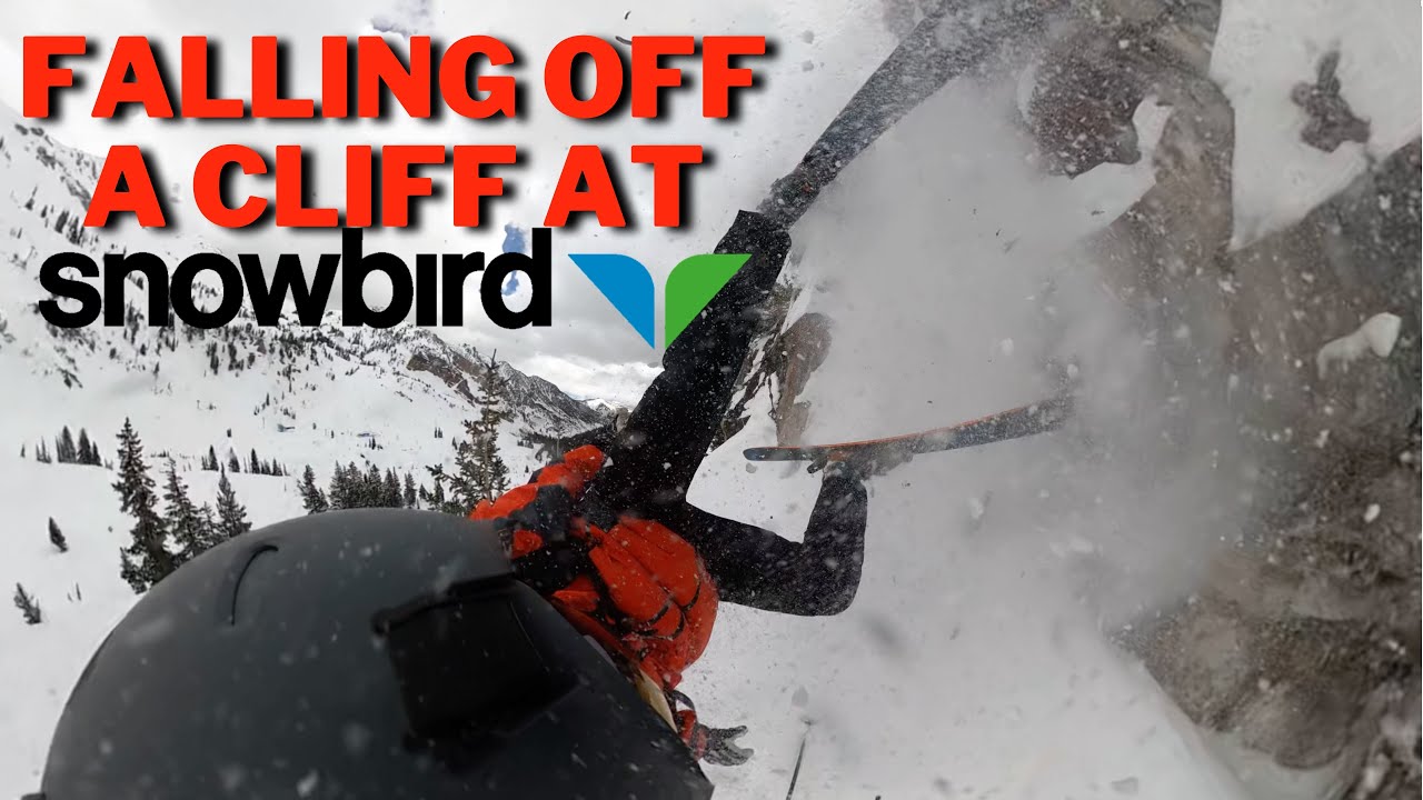 FALLING OFF A CLIFF while SKIING at SNOWBIRD, Utah - YouTube