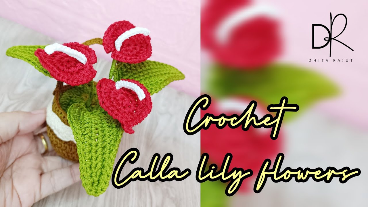 Crochet calla lily flowers // crochet tutorials - YouTube