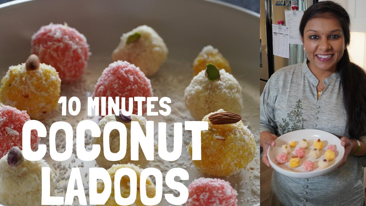 Coconut Ladoo| Nariyal Ladoo |Recipe in 10 minutes| ROSE, VANILLA ...