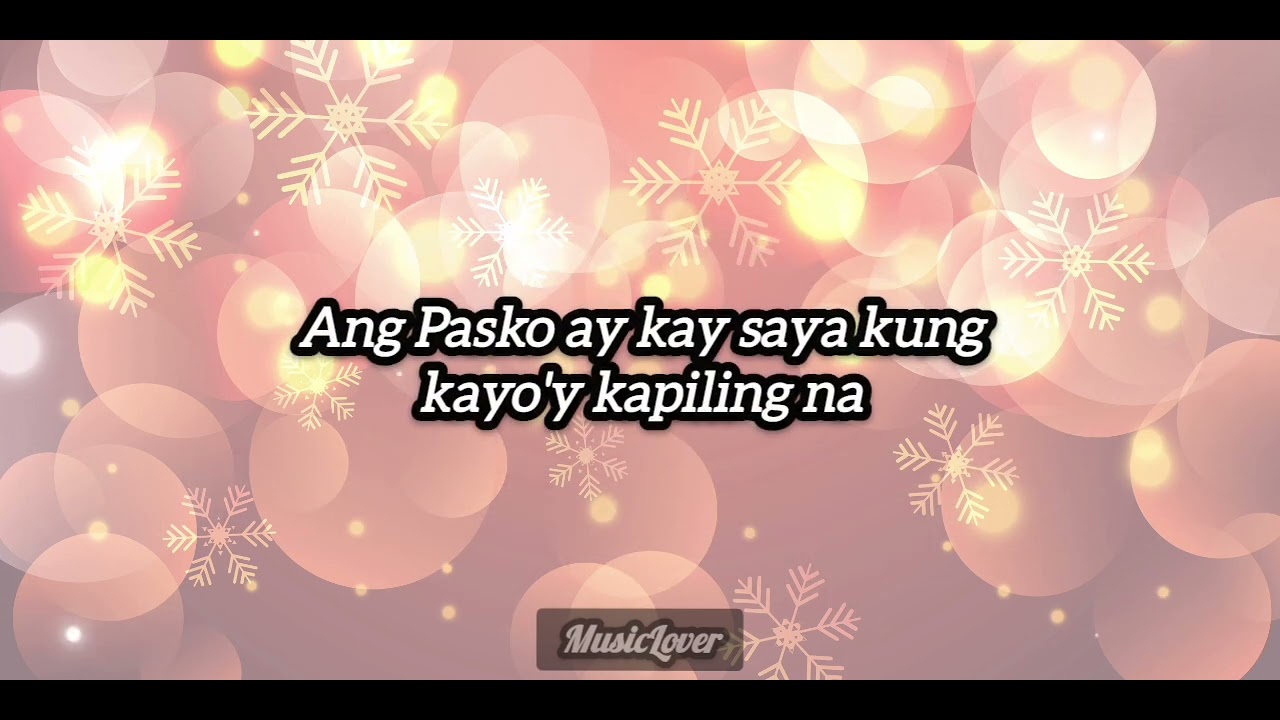 SA ARAW NG PASKO---LYRICS - YouTube