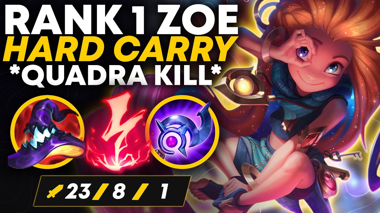 CHALLENGER RANK 1 ZOE SHOWS YOU HOW TO CARRY PLATINUM! *QUADRAKILL ...