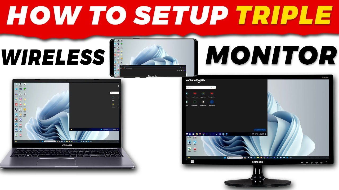 How to setup dual (multi) monitor on mobile WIRELESSLY | With ZERO ...