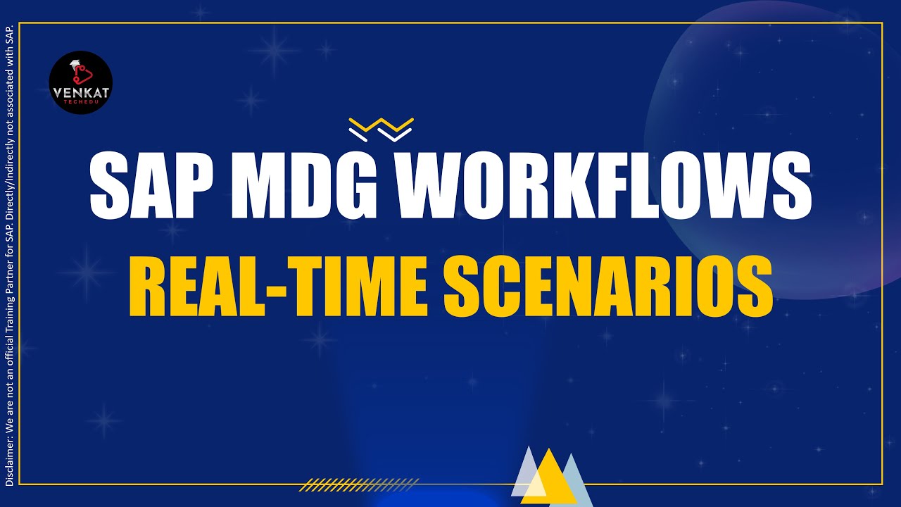 SAP MDG Workflows | Real Time Scenarios | Venkat TechEdu - YouTube