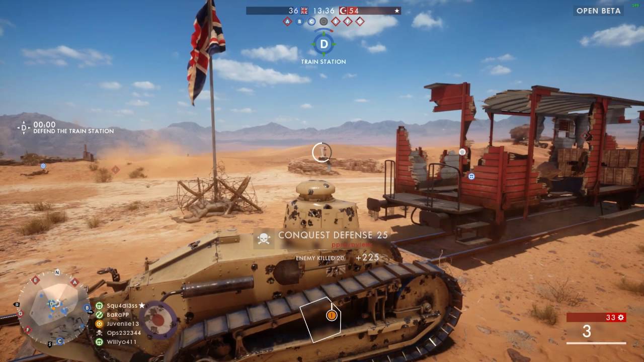 Battlefield 1 Tank Gameplay - YouTube