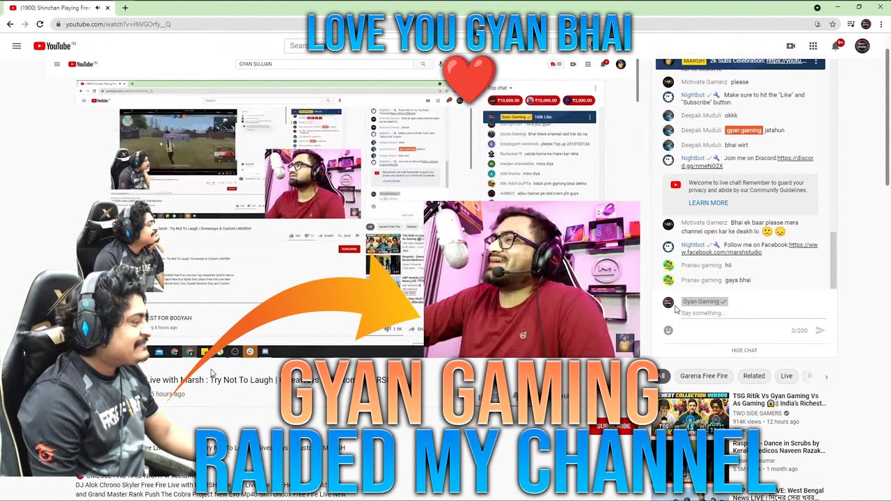 Gyan Gaming Raid Streamers | Gyan Gaming Free Fire Live | Gyan Gaming ...