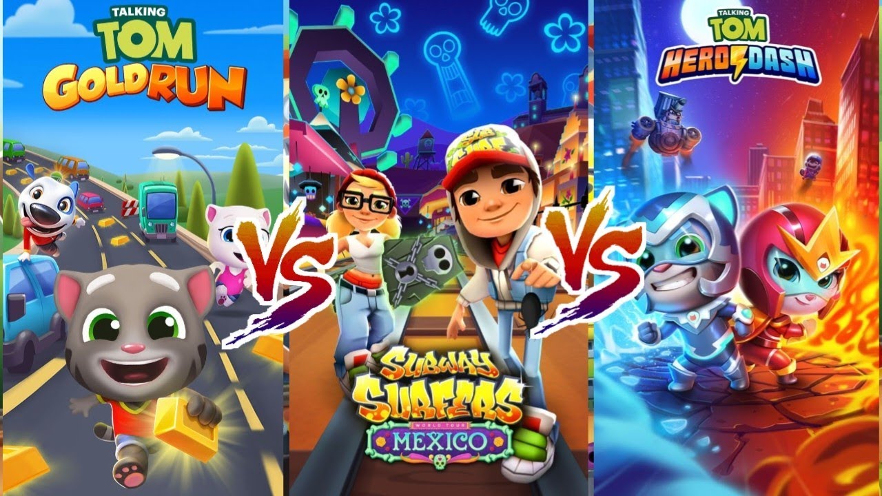 Subway surfers,Talking tom hero dash & Talking tom gold run ...