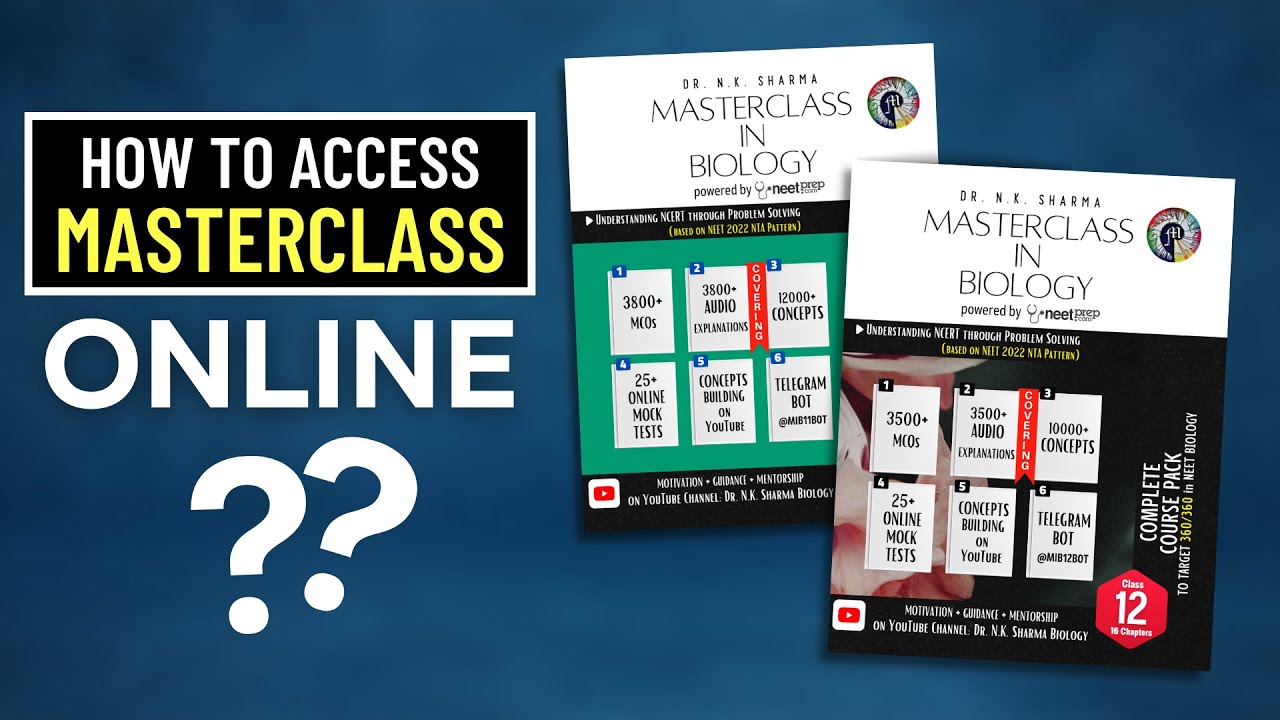 How to ACCESS ONLINE: Masterclass in Biology BOOK from Dr. NK Sharma ...