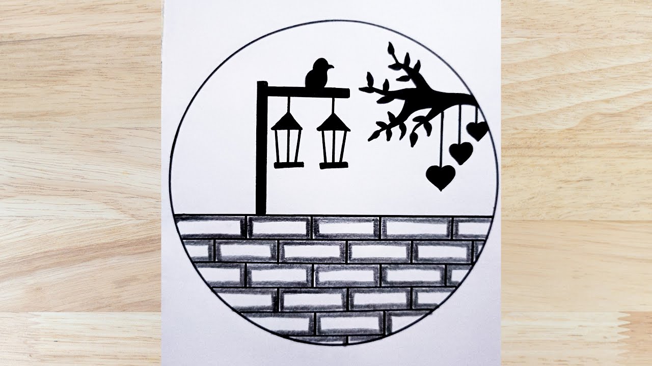 How to draw beautiful bird circle drawing easy way to step by step # ...