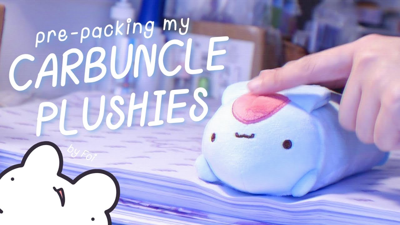 prepacking my plushies | FFXIV Carbuncle Plush | Foi Records - YouTube