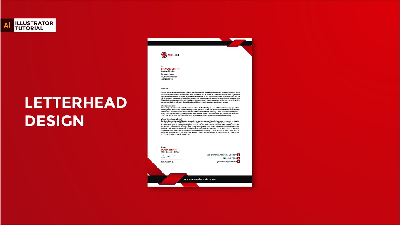 Awesome Letterhead Design in Illustrator | Stationery product design ...