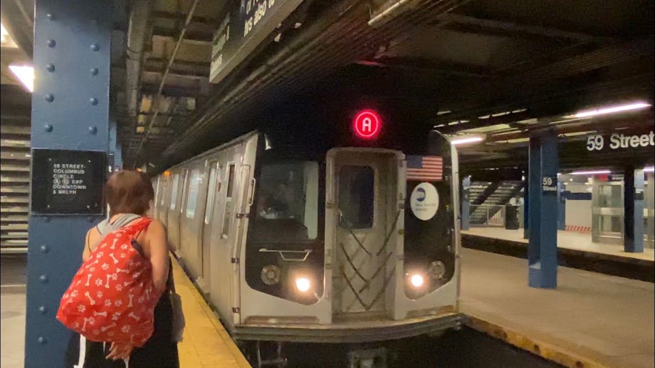 NYC Subway: Lefferts Blvd Bound R160 A Train @ 59th St - Columbus ...