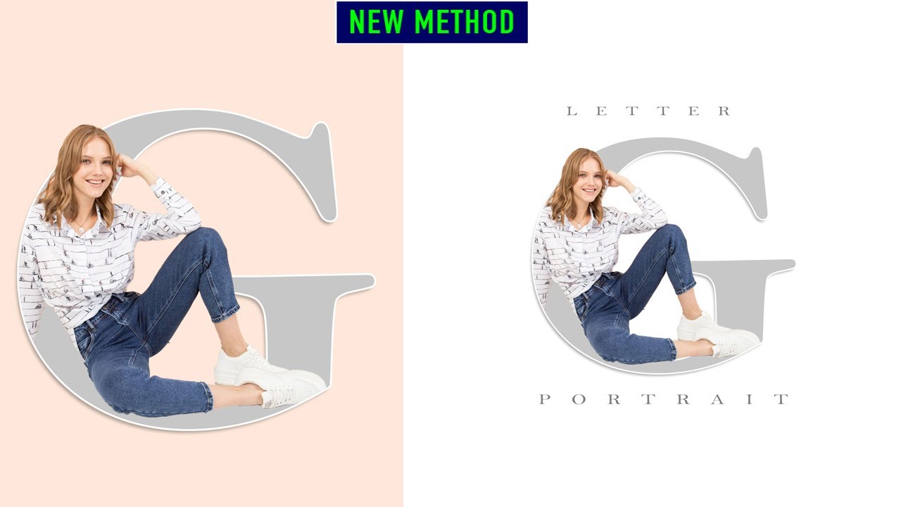 Letter ( G ) Portrait Design Tutorial in Photoshop 2024 [ Easy Tricks ...