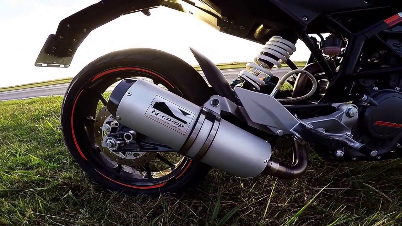 KTM Duke 200 / Escape N-Comp (prueba sonido 2) - YouTube