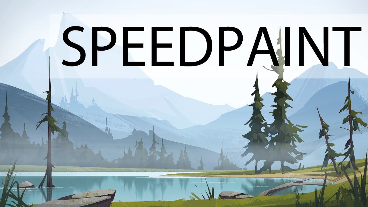 Foggy Lake Speedpaint - YouTube
