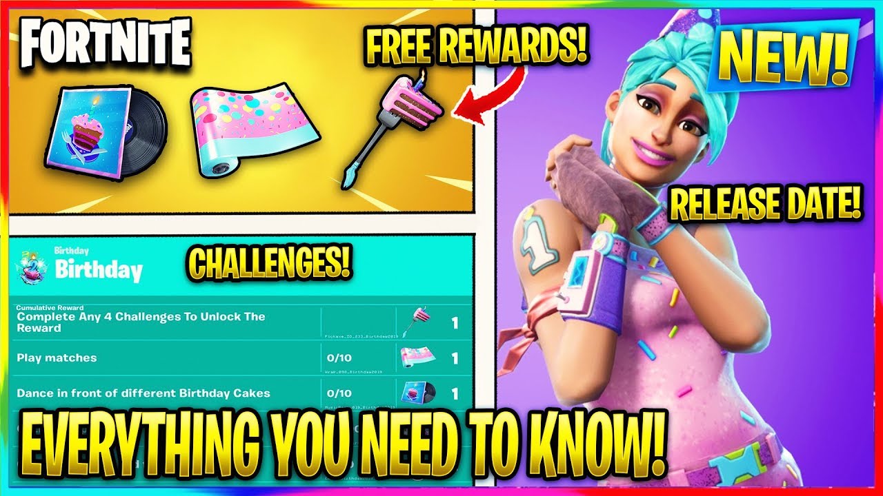 FORTNITE: *NEW* BIRTHDAY EVENT INFO! (Free Rewards, Challenges, Release ...