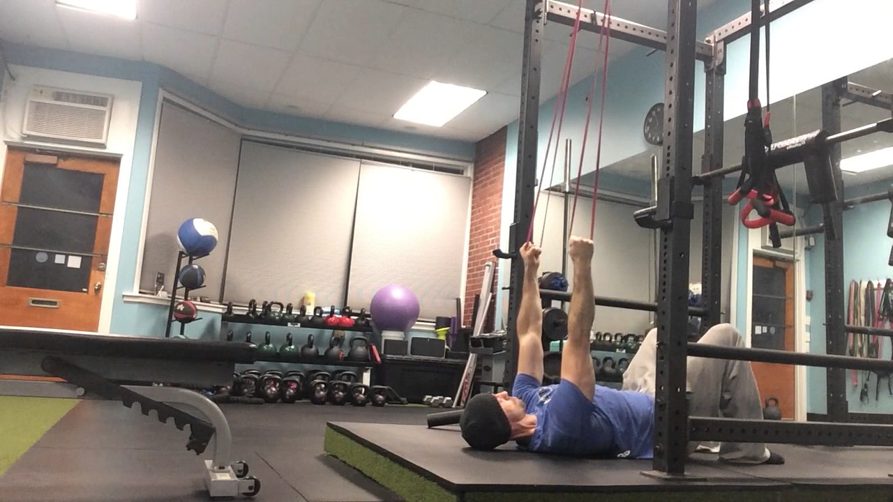 TonyGentilcore.com Supine Band Row - YouTube