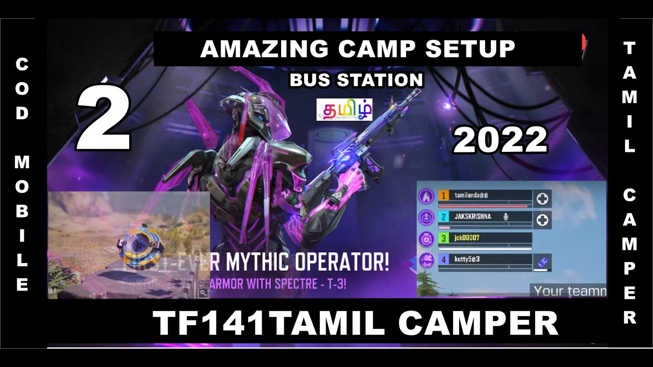 Call of Duty: Mobile Amazing Camp Setup in Bus Station Against Pro ...