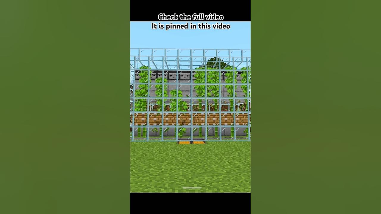Unlimited and Automatic Bamboo Farm in Minecraft (Tutorial) - YouTube